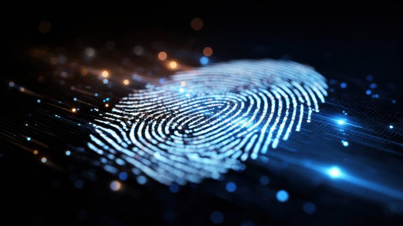 Digital Fingerprint Transforming into a Chat Bubble that Represents ...