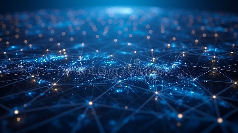 Visual Representation of a Digital Network Spanning Across a Global Map ...