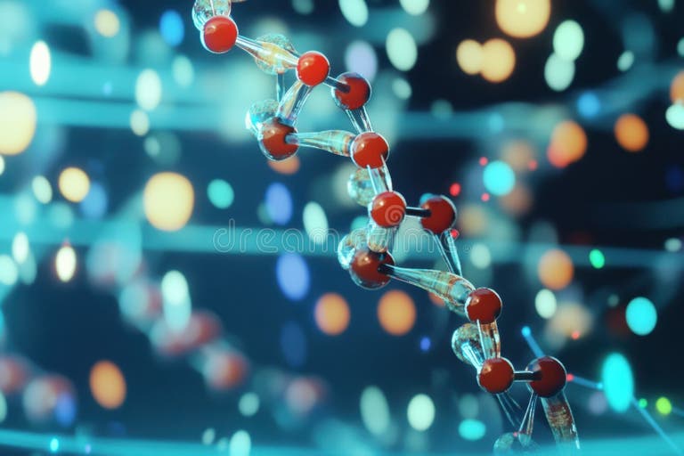 Visual Representation of DNA Structure with Vibrant Molecular ...