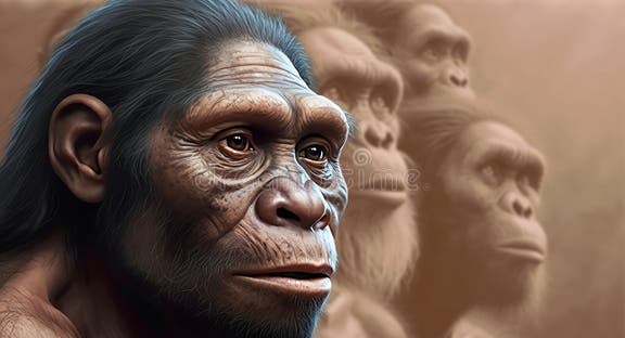 A Visual Representation of the Earliest Sapiens. Stock Photo - Image of ...