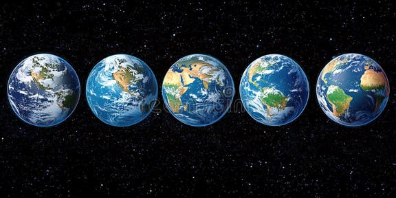 Visual Representation of Earth from Different Angles Showcasing Diverse ...