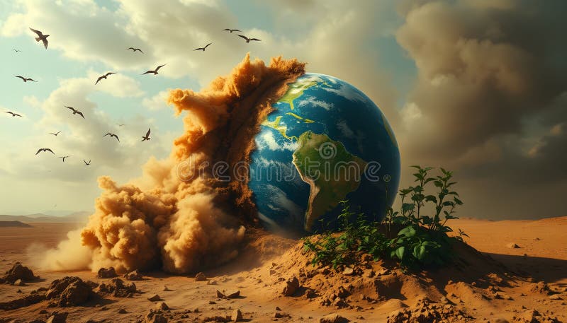 Fragile Planet: Earth in Crisis, Balancing Nature S Elements Stock ...