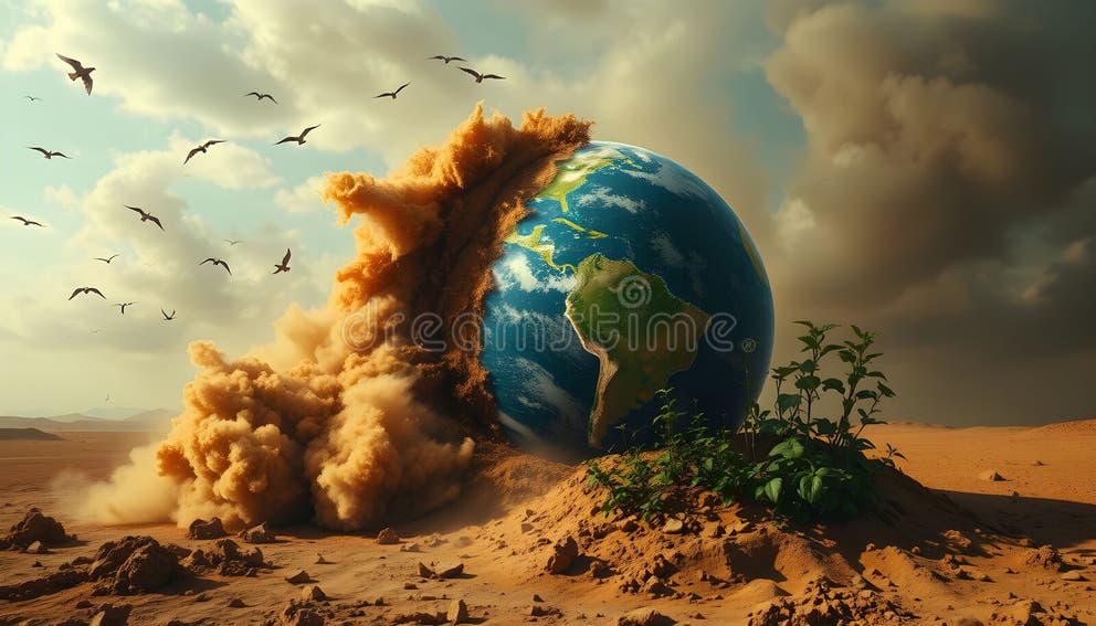 Fragile Planet: Earth in Crisis, Balancing Nature S Elements Stock ...