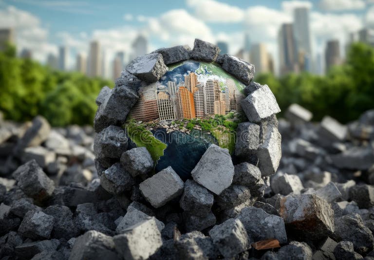 A Visual Representation of the Earth Globe, Set Against the Backdrop of ...