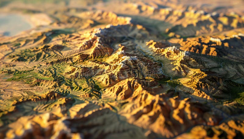 A Visual Representation of the Earth S Landforms Stock Illustration ...