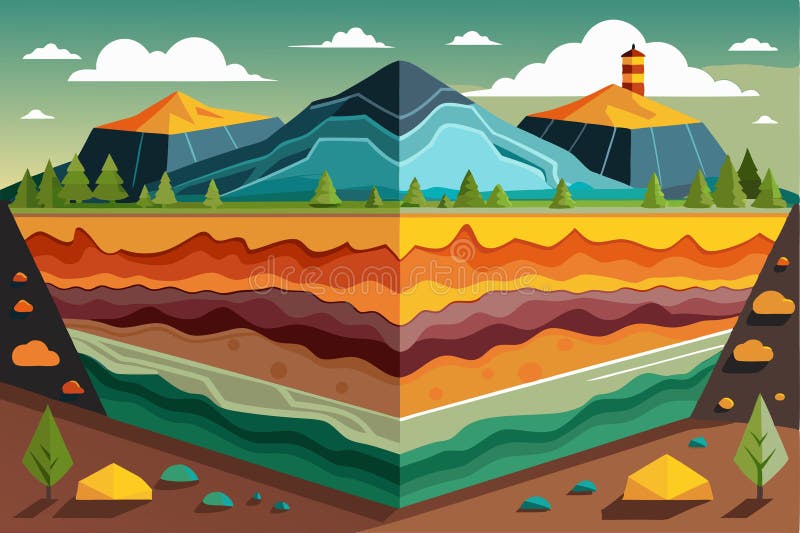 A Visual Representation of Earth S Layers Highlighting Geological ...