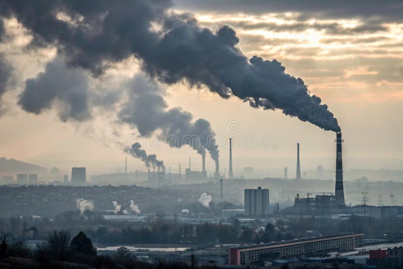 Environmental Pollution Causes Global Warming Stock Illustration ...