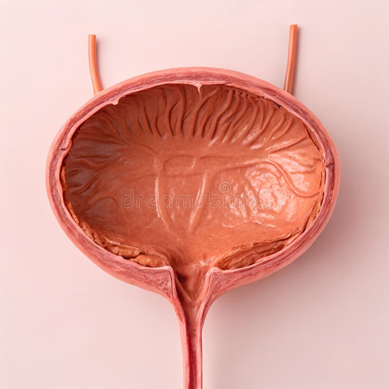 Detailed View of a Human Bladder Showcasing Internal Structure and ...