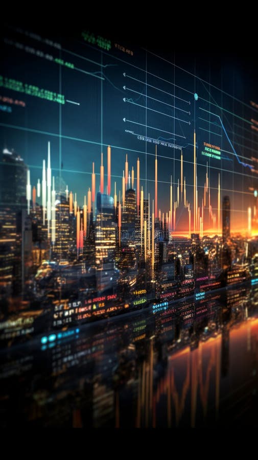 Visual Representation of Financial Data Showcased on Screen Graph ...