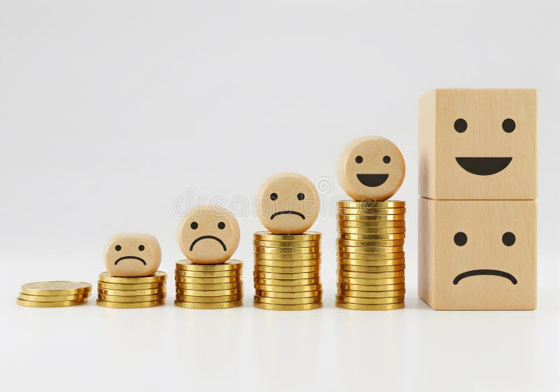 Financial Happiness Concept Showing Increasing Wealth and Positive ...