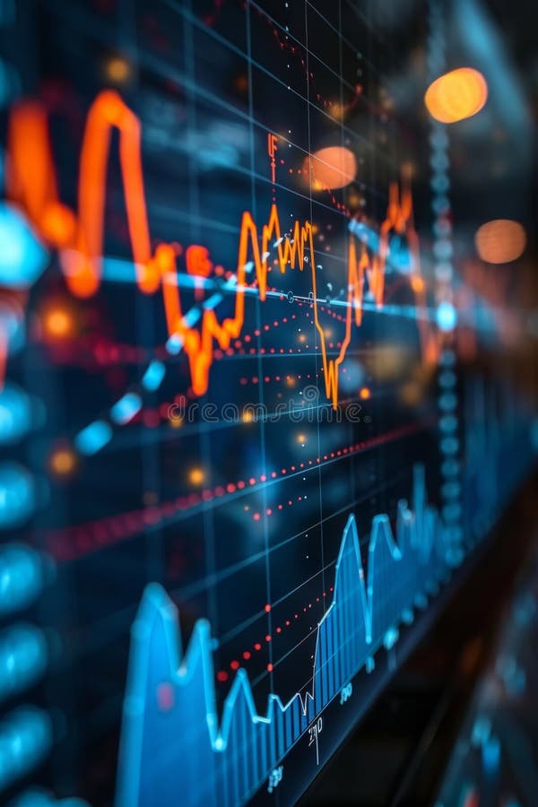 Visual Representation of Financial Growth with Positive Trends and Data ...