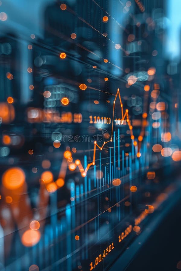 Visual Representation of Financial Growth Showing Upward Trend Lines ...