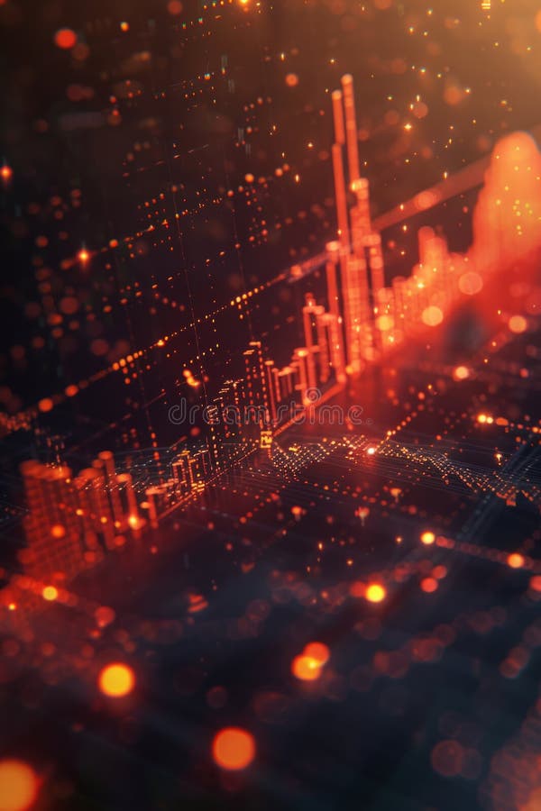 Visual Representation of Financial Growth Showing Upward Trending Lines ...