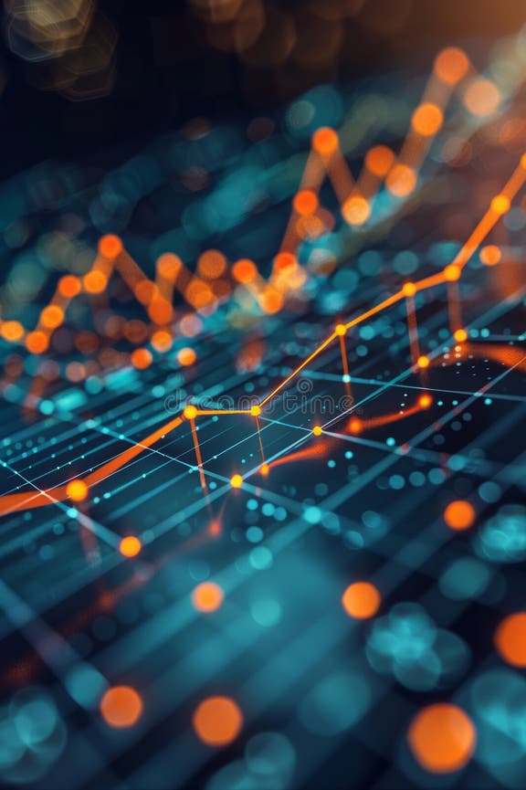 Visual Representation of Financial Growth Showing Upward Trending Lines ...