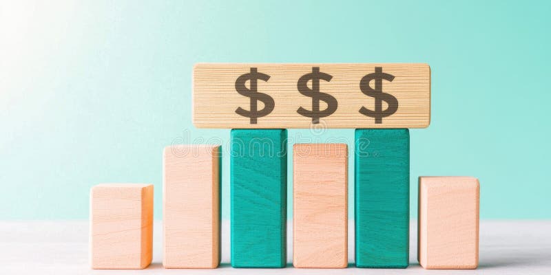 A Visual Representation of Financial Growth Using Stacked Blocks and ...