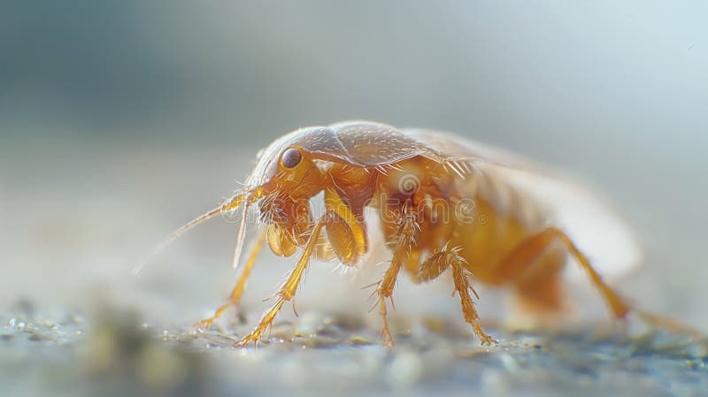 Visual Representation of a Flea with a Blurred Background Stock ...