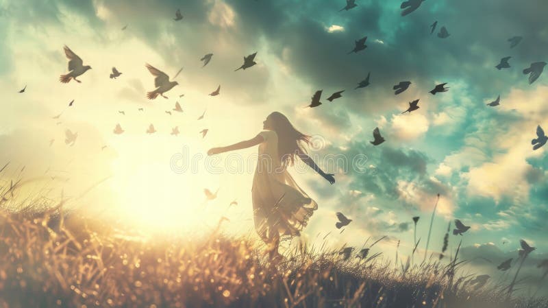 A Visual Representation of Freedom in Nature, Symbolizing Limitless ...