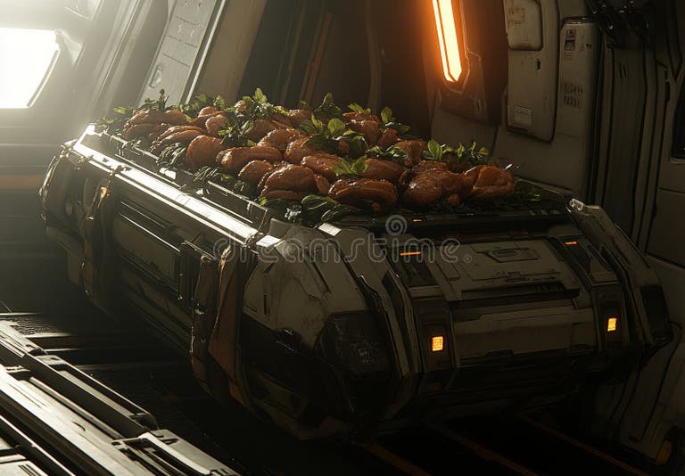 Visual Representation of a Futuristic Restaurant with a Holographic or ...