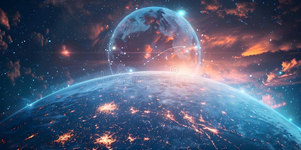 Visual Representation of a Futuristic World with Advanced Cloud Technologies and Devices ...