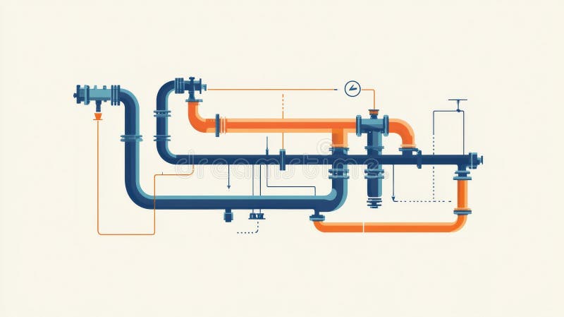 Visual Representation of Gas Pipelines and Flow Routes in a Minimalist ...