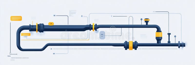 Visual Representation of Gas Pipelines Illustrating Flow Dynamics and ...
