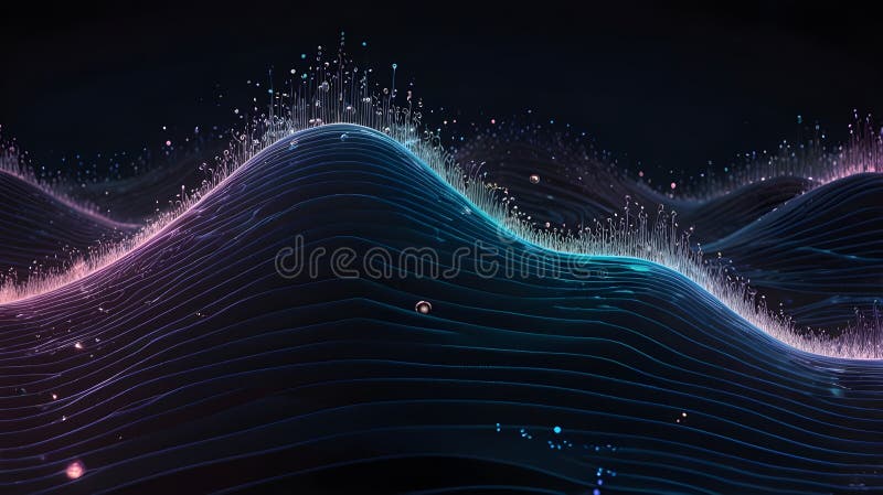 A Visual Representation of Gentle Ambient Music Waves Stock ...