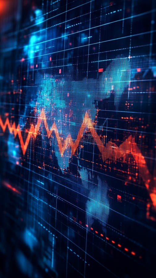 Visual Representation of Global Business Growth Shows Fluctuating Data ...