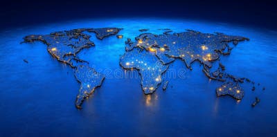 A Visual Representation of a Global Business Network with Flight Paths ...