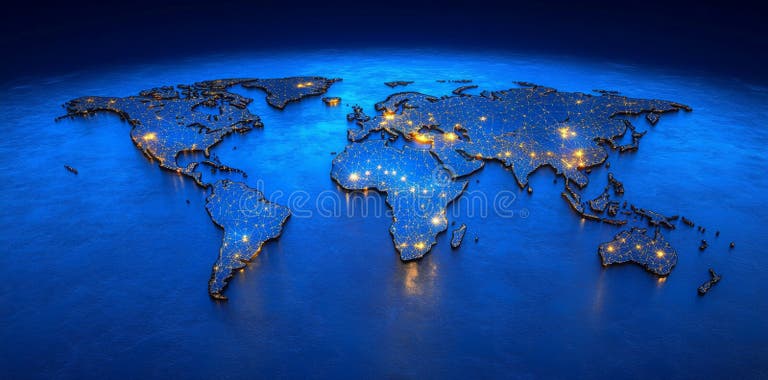 A Visual Representation of a Global Business Network with Flight Paths ...