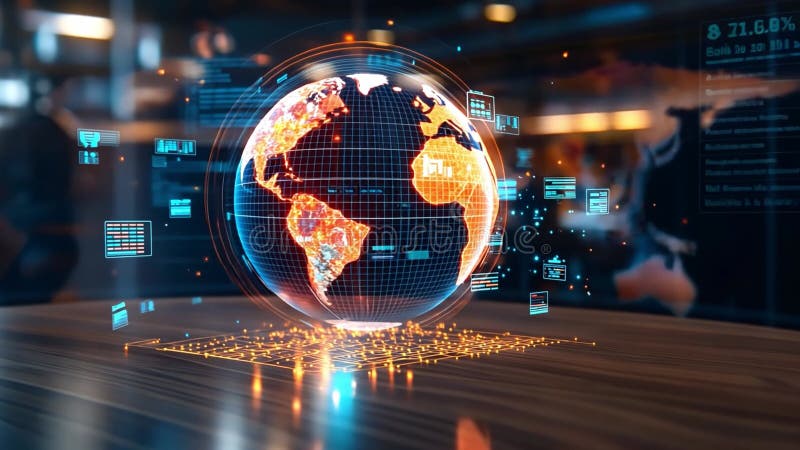 Visual Representation of a Global Network in a Digital Environment with ...