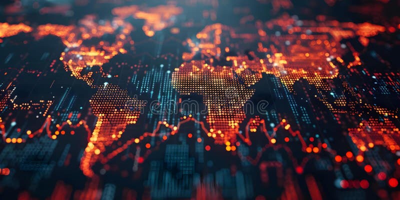 Visual Representation of Global Stock Markets As Interconnected Digital ...