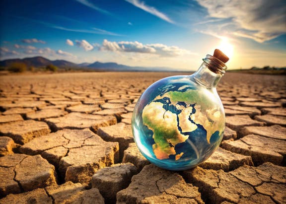 A Visual Representation of Global Water Scarcity Earth in a Bottle a ...