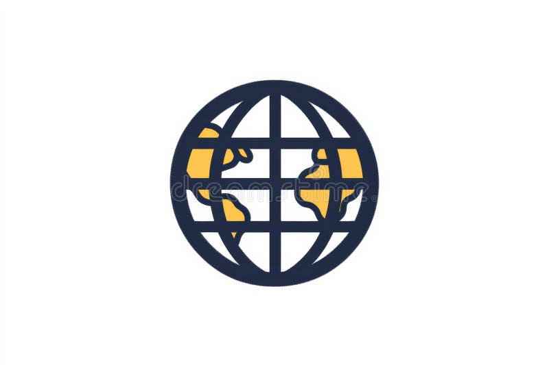 Visual Representation of a Globe Displaying Continents in Yellow and ...