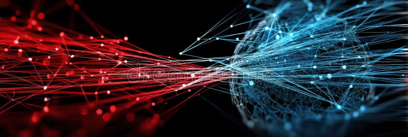 Networked Globe Highlights Global Tech Tension through Contrasting Red ...