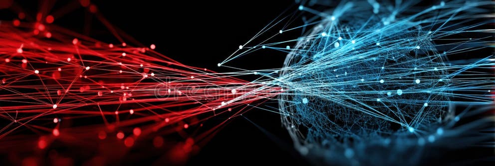 Networked Globe Highlights Global Tech Tension through Contrasting Red ...