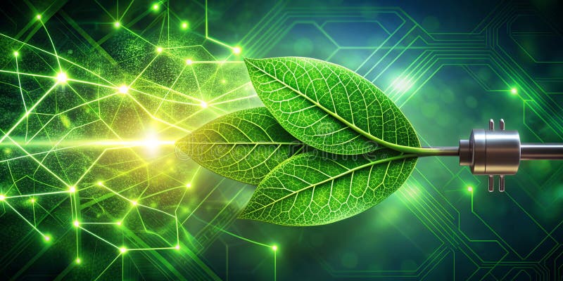 Visual Representation of Green Energy in a Fusion of Digitized Leaves ...