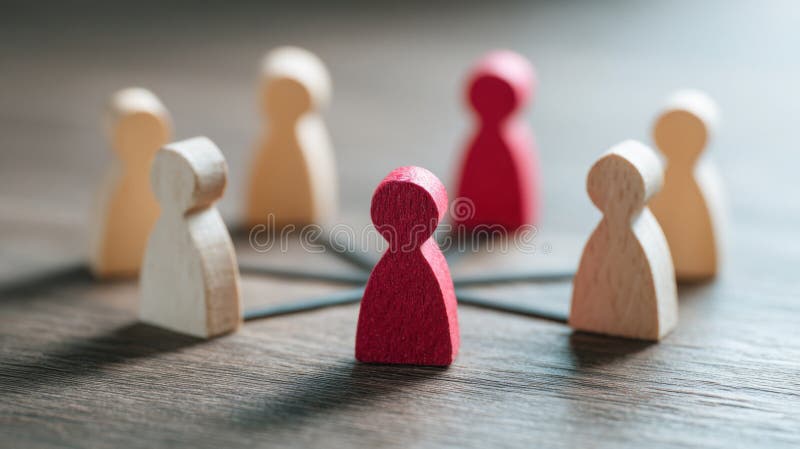 Visual Representation of a Group of Wooden People Indicating ...