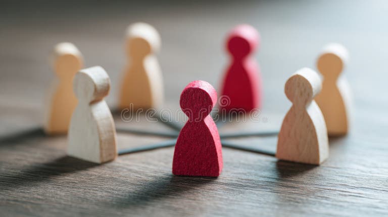 Visual Representation of a Group of Wooden People Indicating ...
