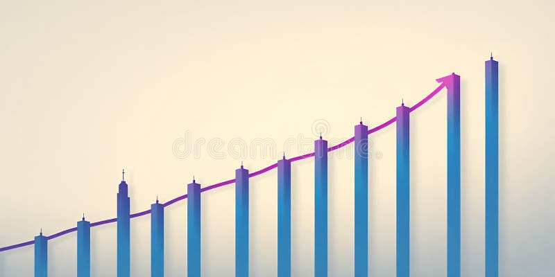 A Visual Representation of Growth Showing Blue Bars Increasing with a ...