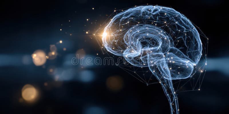 Gut Brain Connection Illustrated with Neural Pathways and Glowing ...