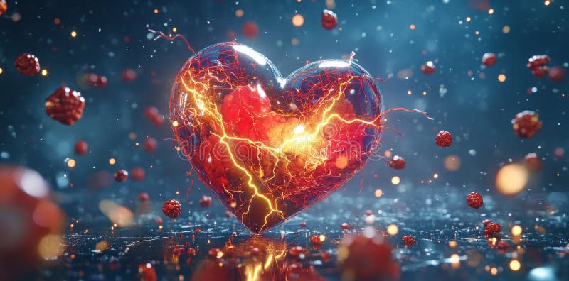 A Visual Representation of a Heart Attack Under the Microscope, Forming ...