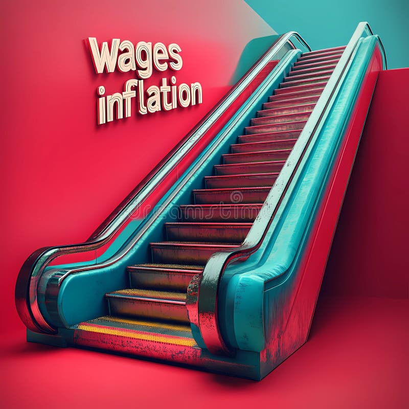 Visual Representation Highlighting Wages in Relation To Inflation on a ...