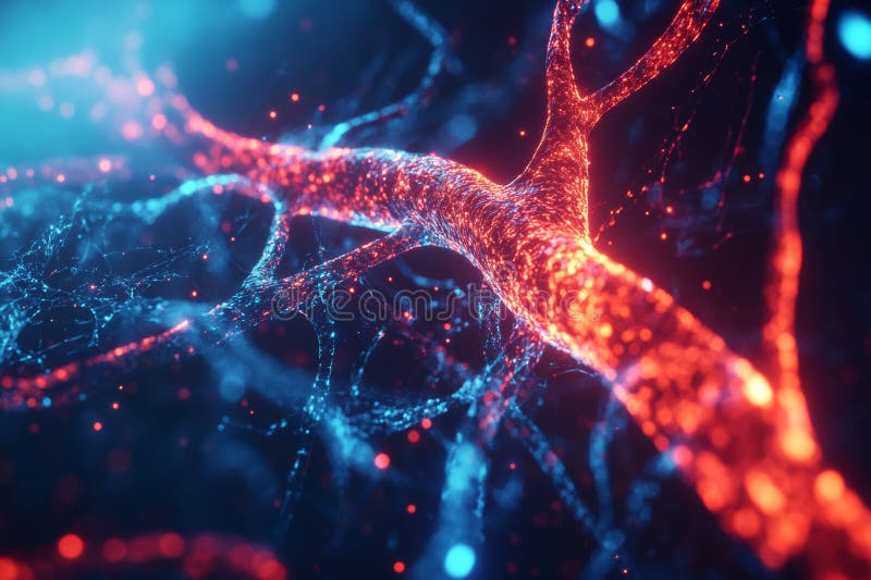 Illustration of the Blood Circulation System Showing Bright Red ...