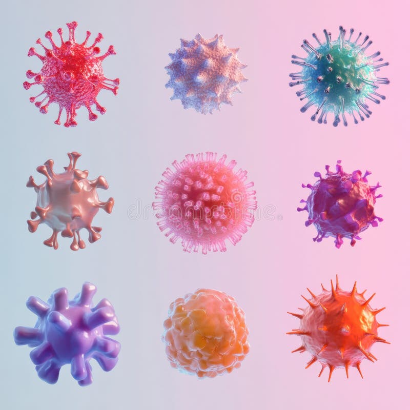 Progression of Virus Forms from Basic To Complex Showcasing Diverse ...