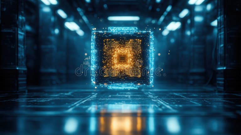 Visual Representation of a Highly Advanced Quantum Processor Surrounded ...