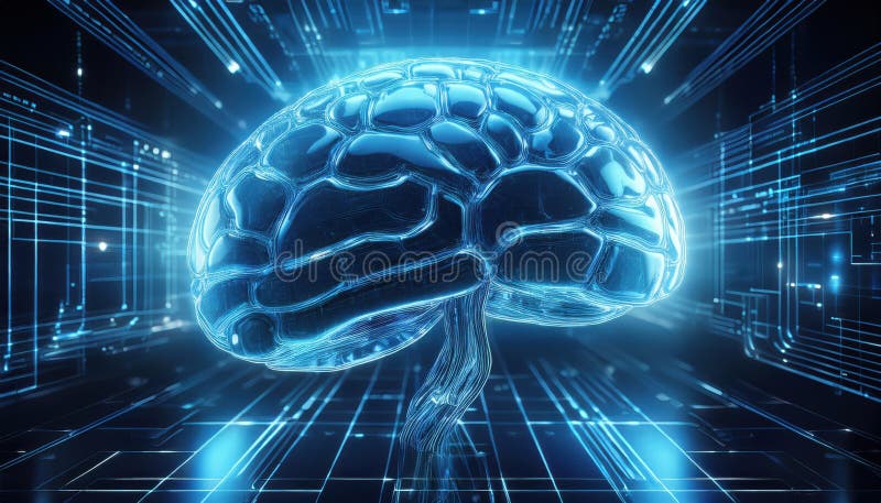 Visual Representation of a Human Brain Stock Image - Image of ...