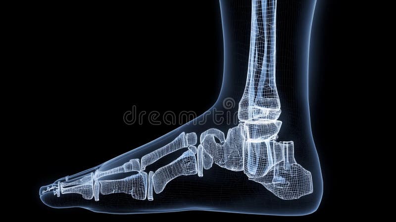 Detailed View of Human Foot Anatomy Showcasing Bones and Joints in an X ...