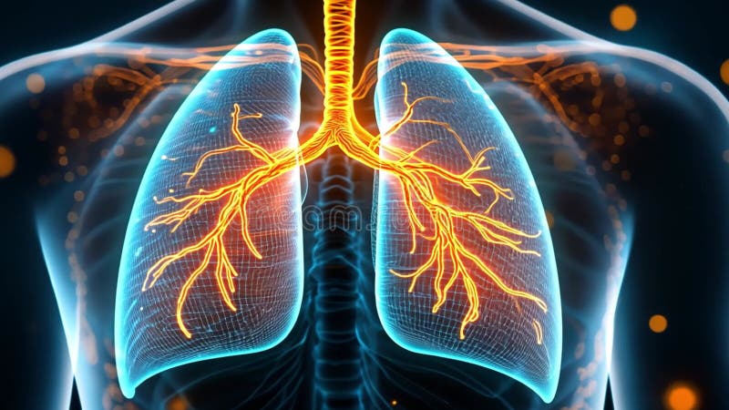 Visual Representation of Human Lungs with Illuminated Bronchial ...