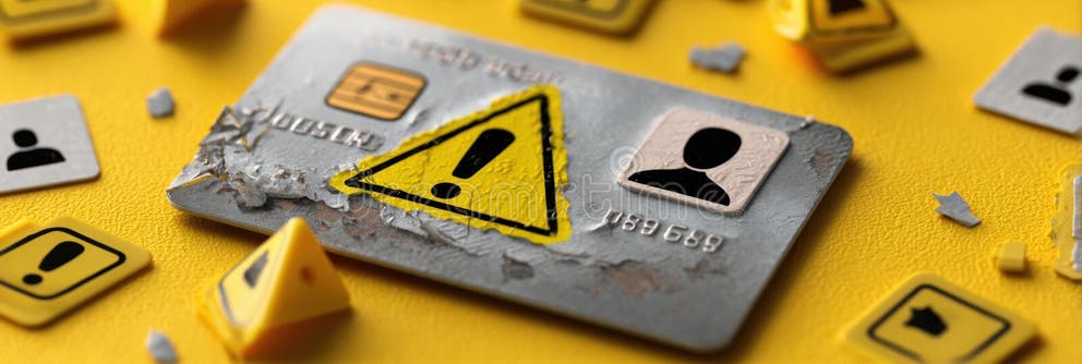 Visual Representation of Identity Theft Risk Featuring a Broken ID Card ...