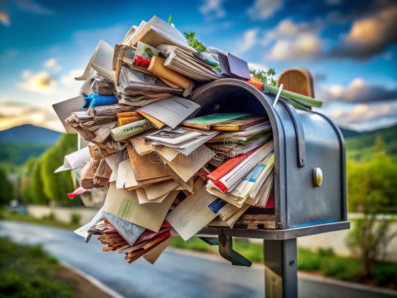 A Visual Representation of Information Overload a Cluttered Mailbox ...